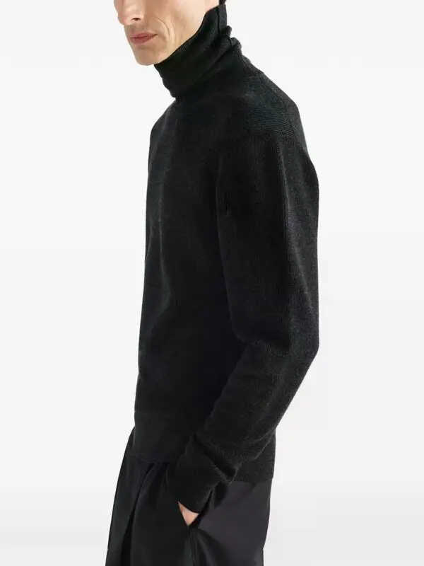 LEMAIRE Stand-collar Sweater In Fine Mouliné Merino Wool