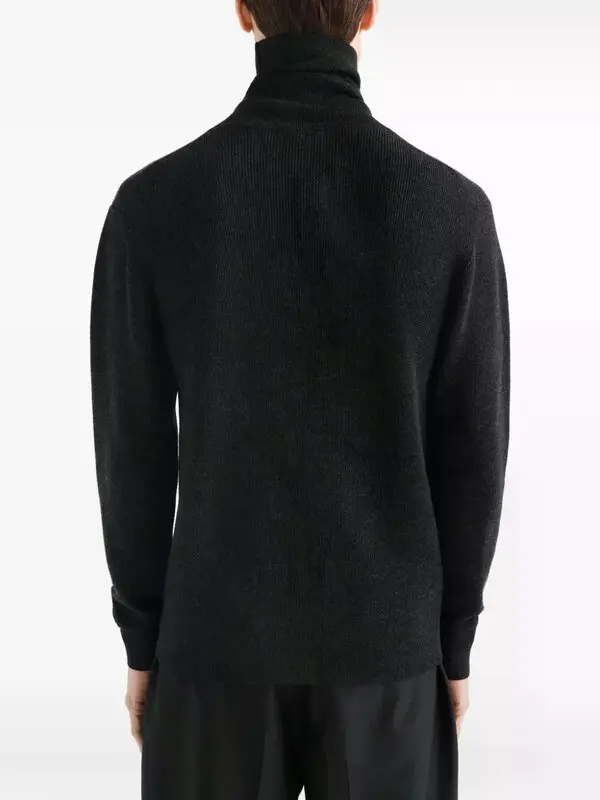 LEMAIRE Stand-collar Sweater In Fine Mouliné Merino Wool