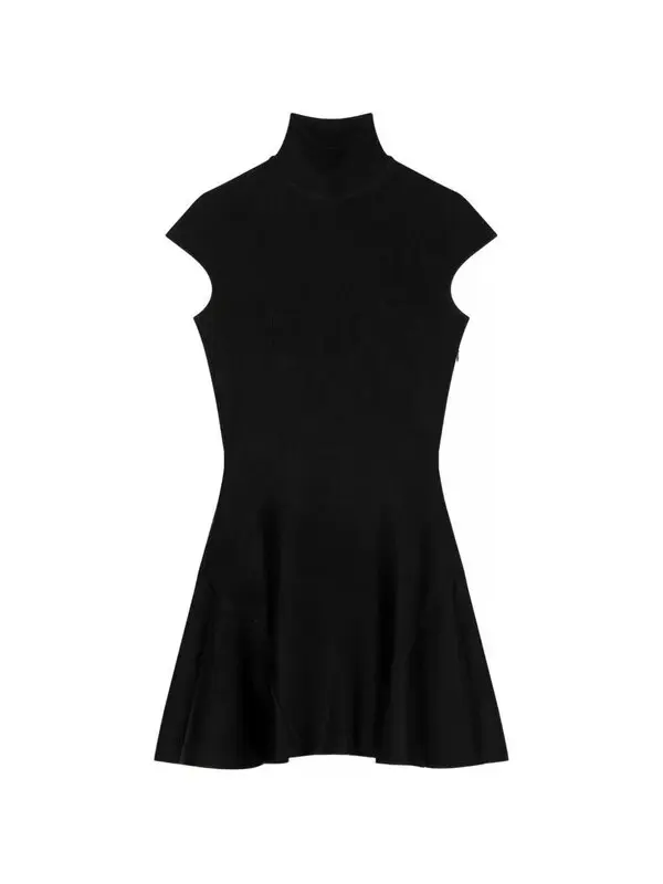 Givenchy Mini Dress With Flared Skirt In Wool Viscose - Black