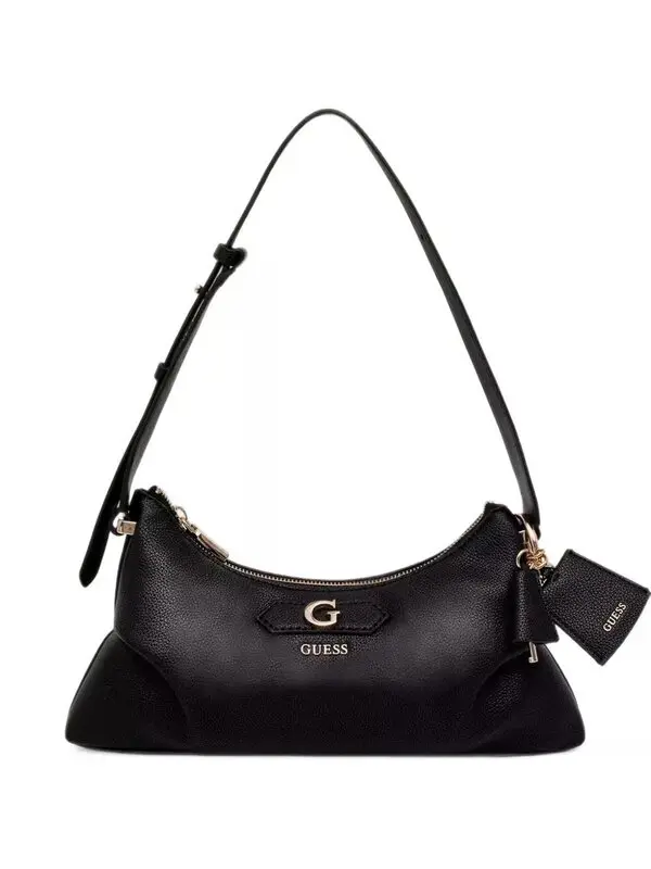 Guess Suzy Logo-plaque Pebbled Shoulder Bag