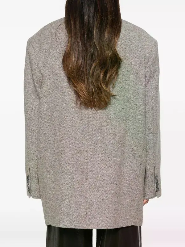 Erika Cavallini Double-breasted Herringbone-pattern Coat