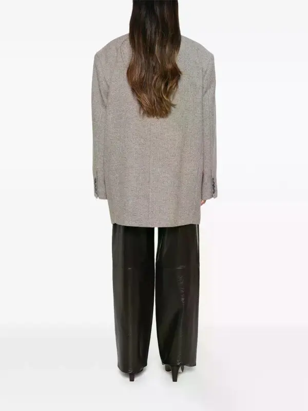 Erika Cavallini Double-breasted Herringbone-pattern Coat