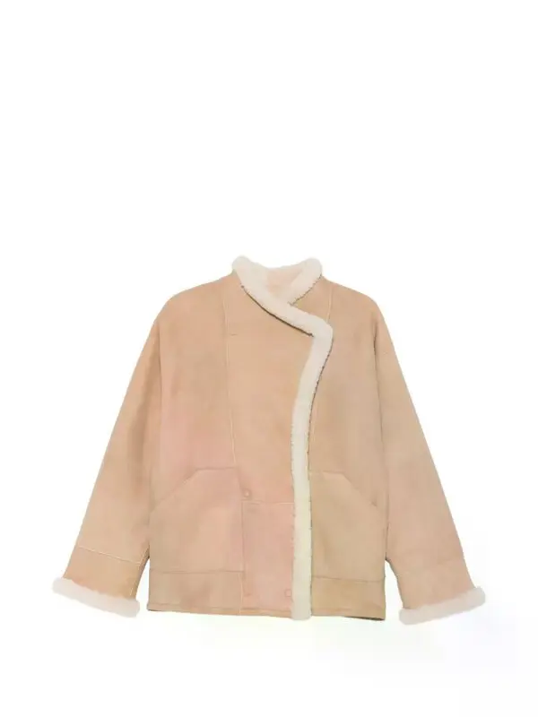 Closed Shearling-trim Double-breasted Jacket - Neutrals