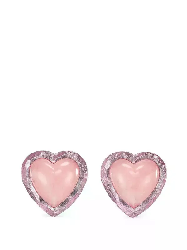 ANABELA CHAN Rose Heart Earrings - Pink