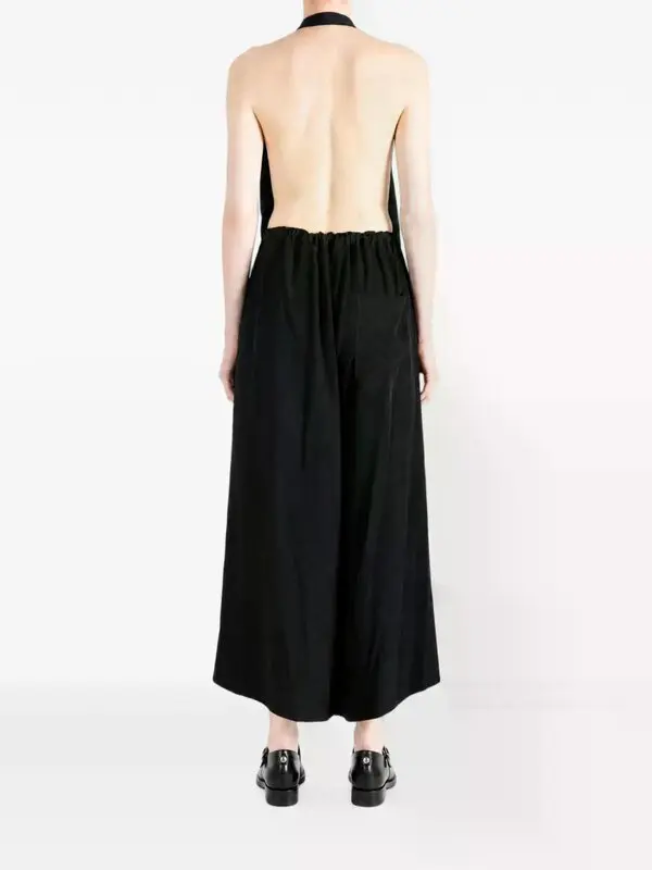 Y’s Asymmetric Draped Midi Dress