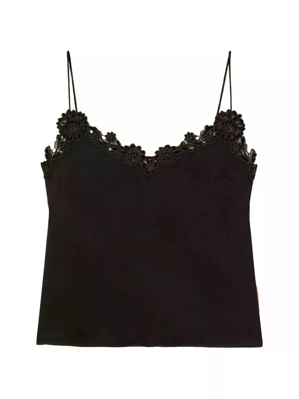 TWINSET Embroidered Satin Top