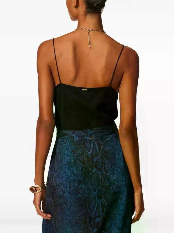 TWINSET Embroidered Satin Top