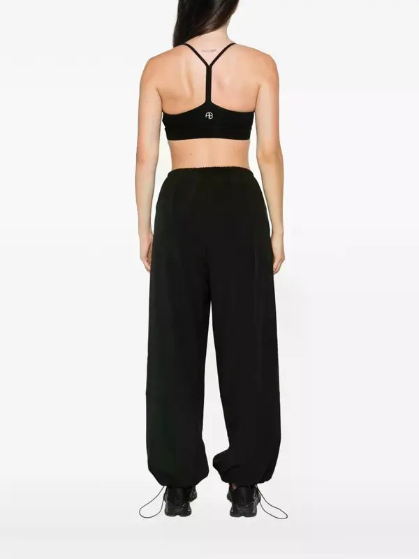 ANINE BING Eve Logo-print Racerback Sports Bra - Black