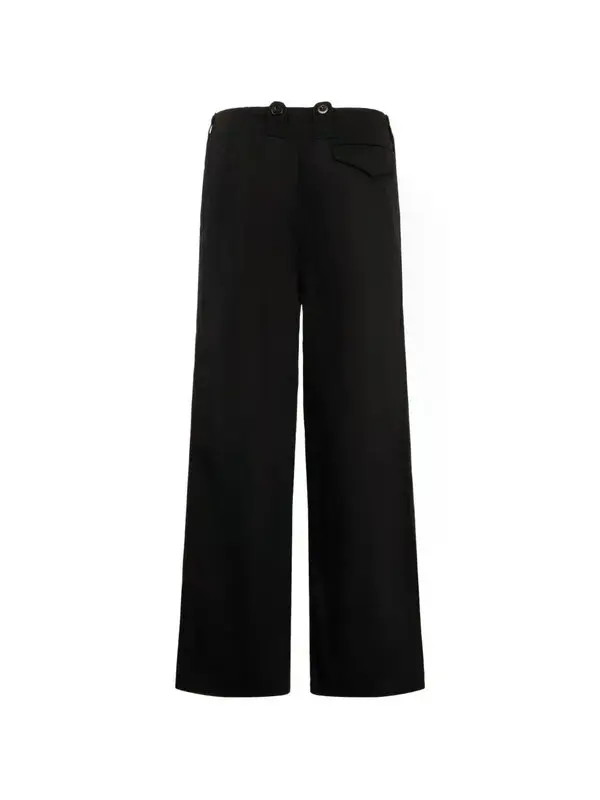 Junya Watanabe Button-tab Wide-leg Trousers - Black