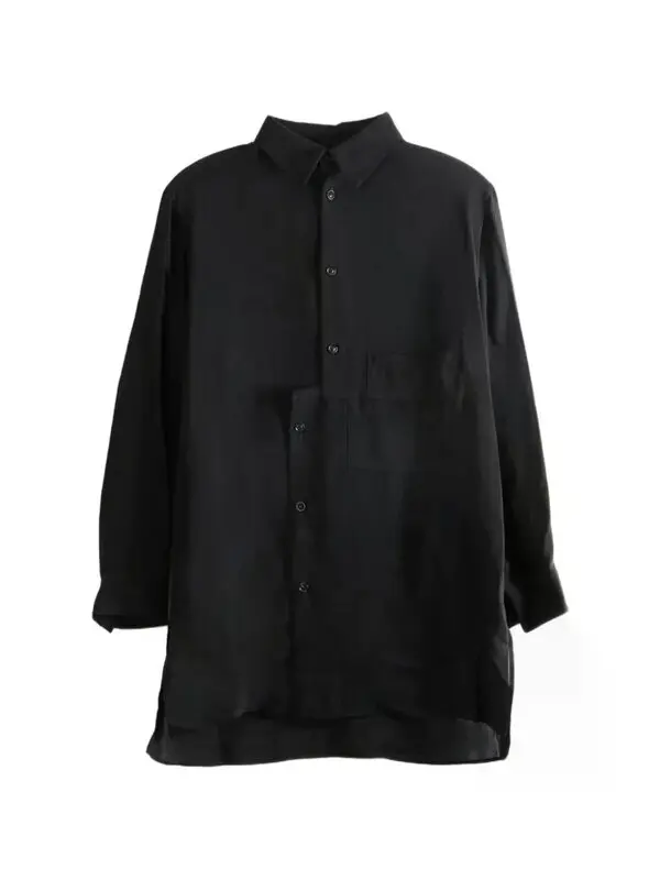 Y’s Patchwork Long-sleeve Shirt - Black