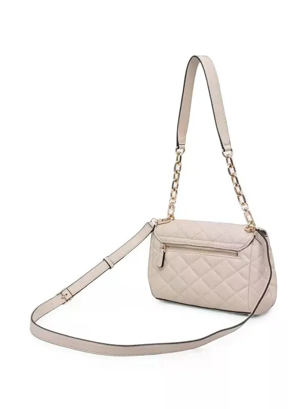 Guess Frances Quilted Logo-plaque Shoulder Bag