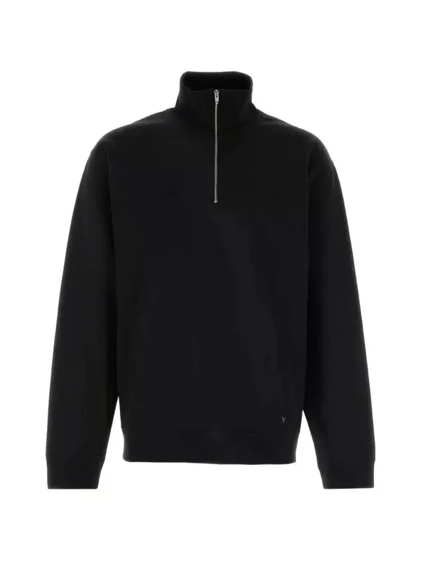 Valentino Garavani Quarter-zip Sweatshirt - Black