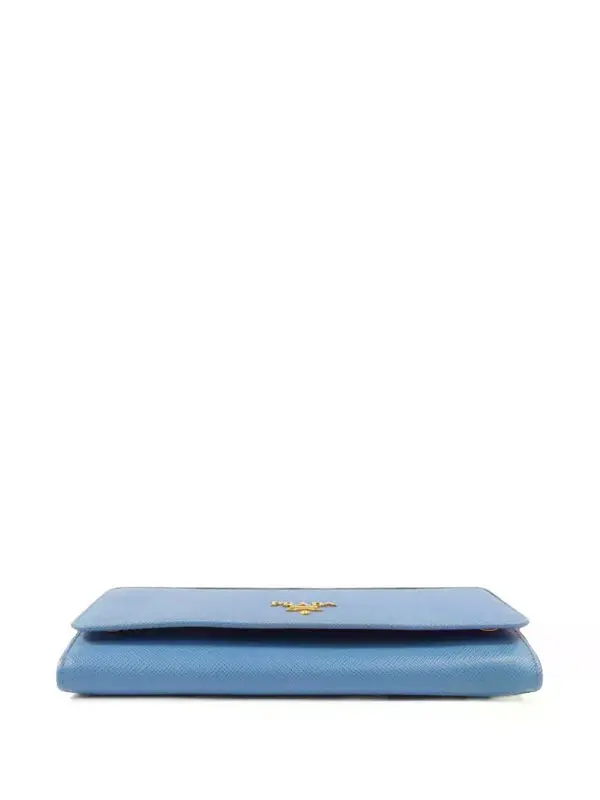 Prada Saffiano Leather Wallet - Blue