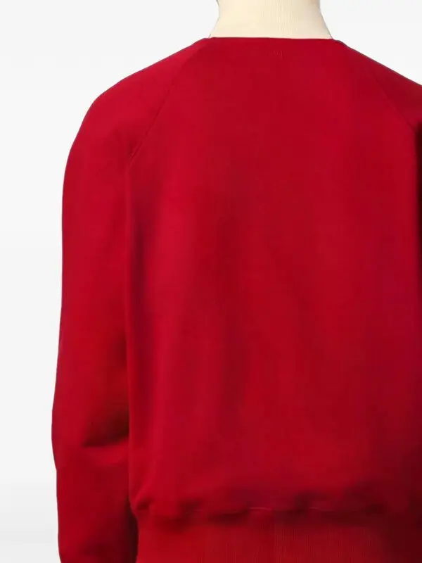 AMI Paris Zipped Cotton Sweatshirt With De Coeur