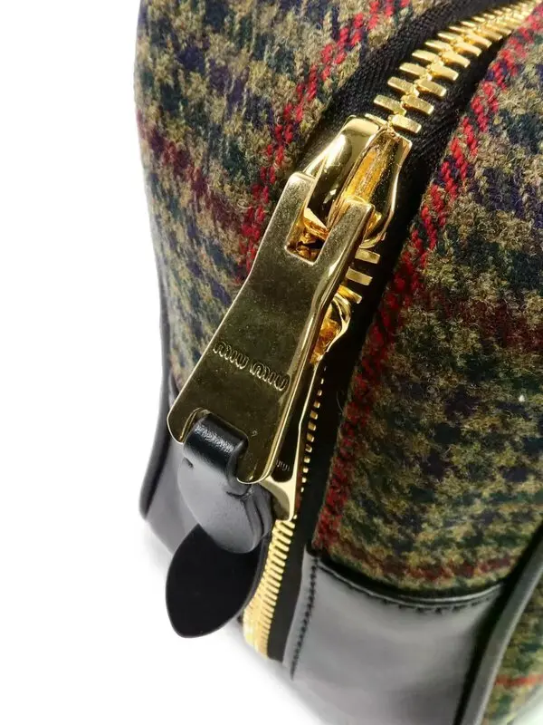 Miu Miu Check-pattern Wool Handbag