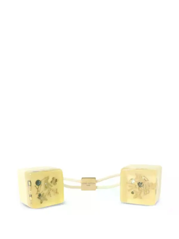 LOUIS VUITTON Hair Cube Hair Tie - Yellow