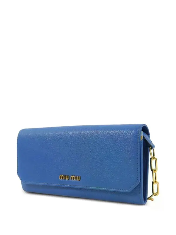 Miu Miu Chain-link Clutch Bag - Blue