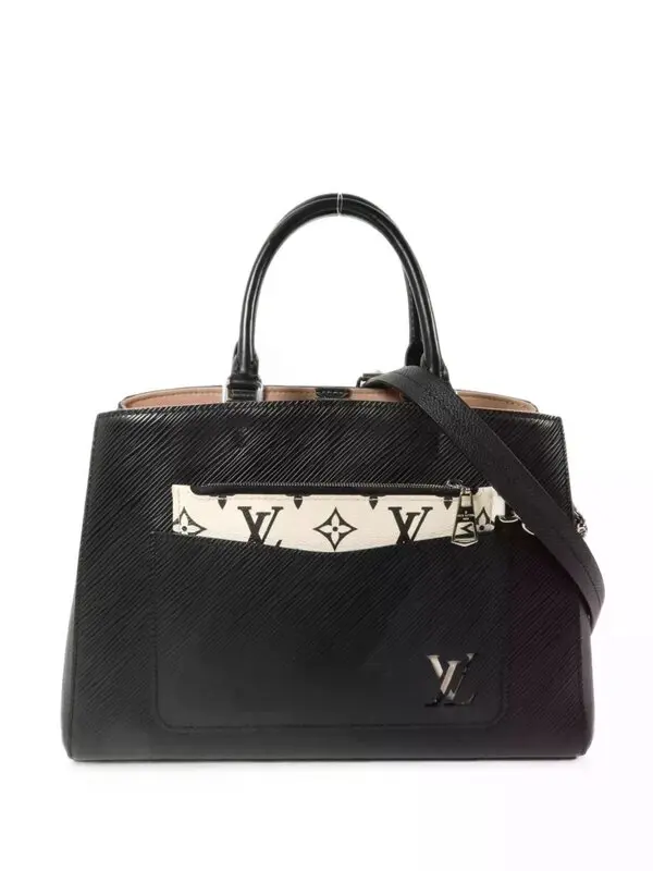 LOUIS VUITTON Mm Marelle Leather Tote Bag - Black