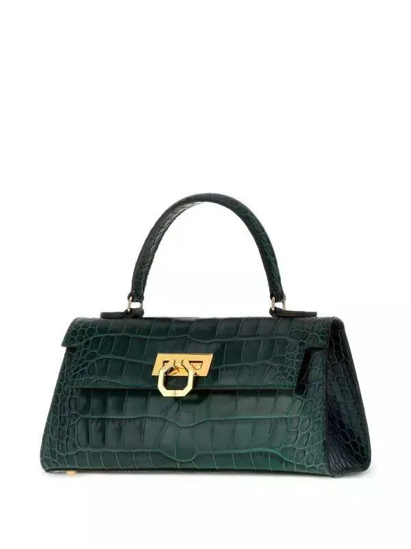CARBOTTI Masami Croc-effect Leather Tote Bag