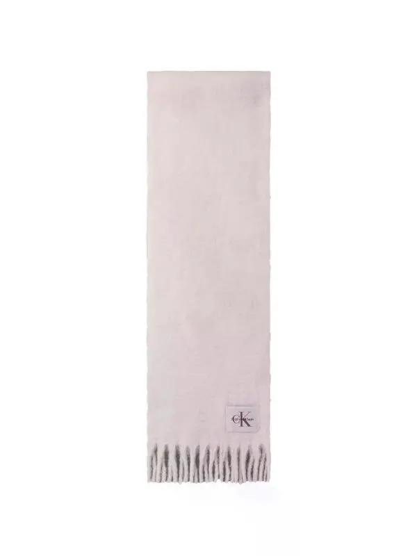Calvin Klein Logo-patch Fringed Scarf