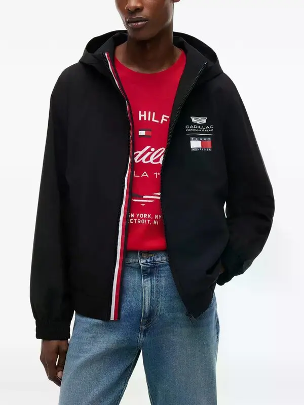 Tommy Hilfiger X Cadillac Formula 1® Logo-print Hooded Jacket