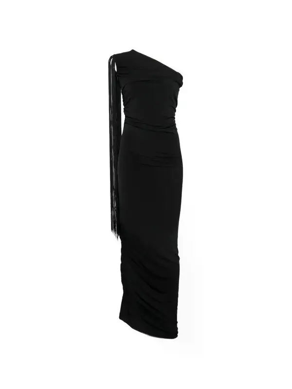 RAME Fringed One-shoulder Maxi Dress