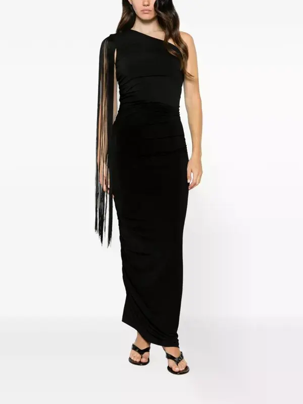 RAME Fringed One-shoulder Maxi Dress