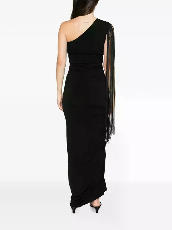 RAME Fringed One-shoulder Maxi Dress