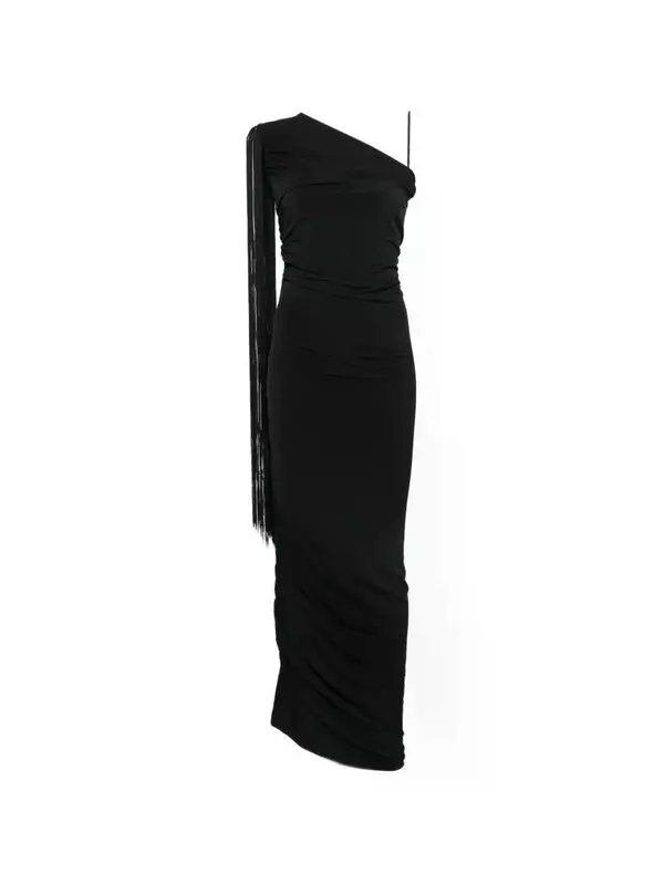 RAME Fringed One-shoulder Maxi Dress