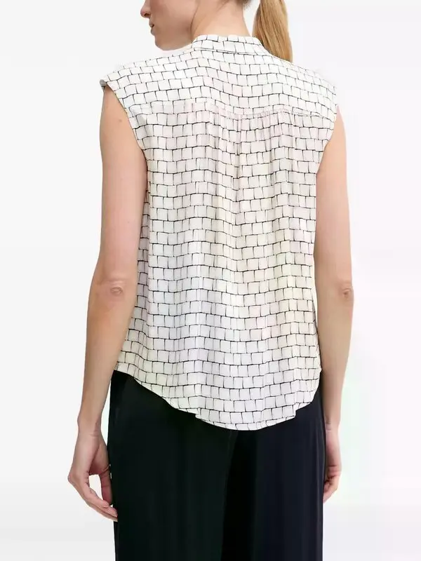 MARC AUREL Geometric-print Sleeveless Shirt
