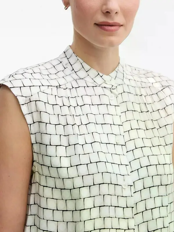 MARC AUREL Geometric-print Sleeveless Shirt