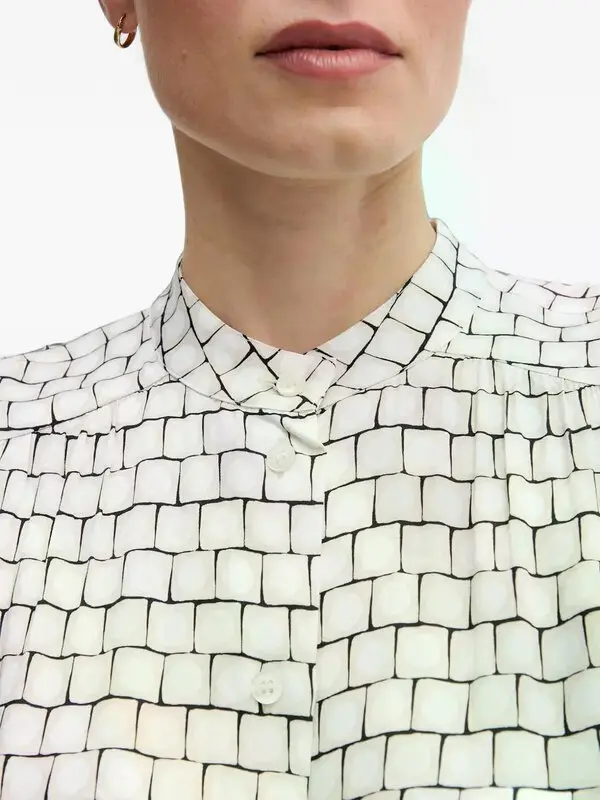 MARC AUREL Geometric-print Sleeveless Shirt