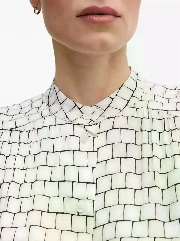 MARC AUREL Geometric-print Sleeveless Shirt