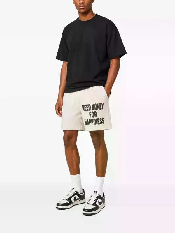 MELT Slogan-print Cotton Shorts