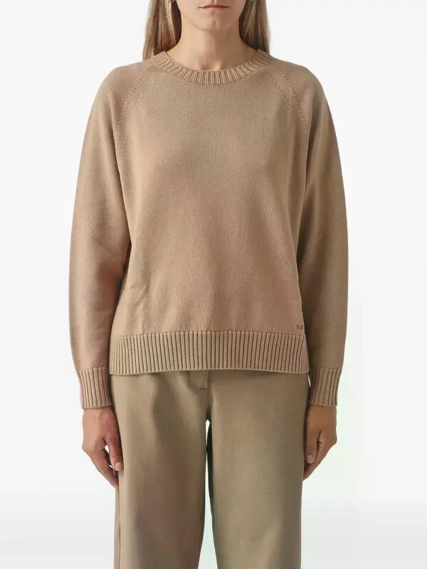 Max Mara Virgola Raglan-sleeve Sweater - Brown