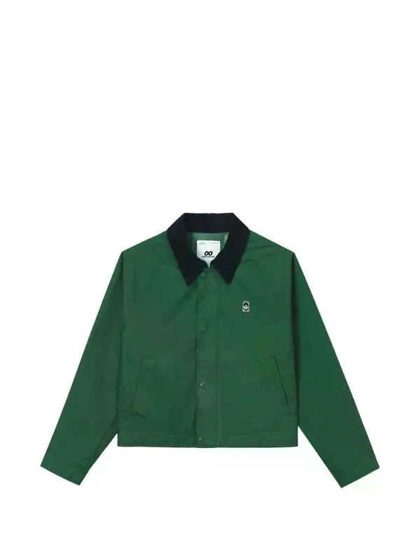 CHOCOOLATE Corduroy-collar Logo-patch Jacket - Green
