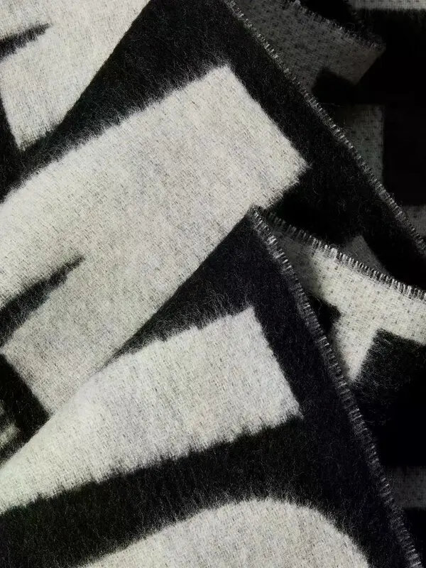 Calvin Klein Logo-intarsia Fringed Scarf