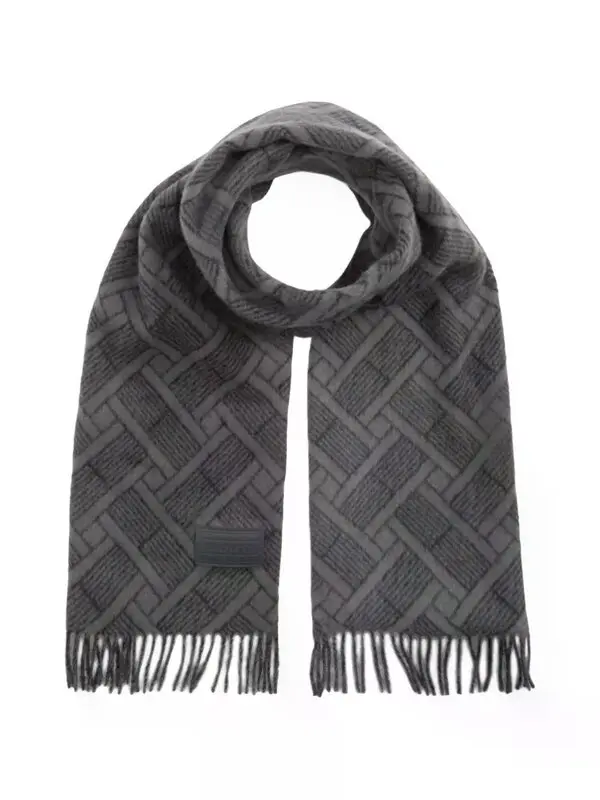 Tommy Hilfiger Wool Jacquard Scarf - Grey