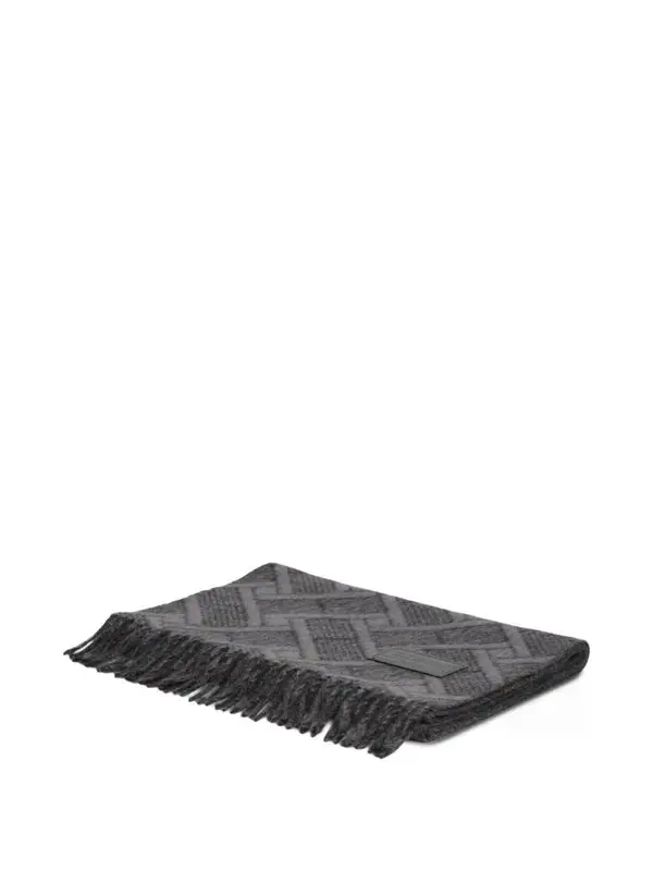 Tommy Hilfiger Wool Jacquard Scarf - Grey