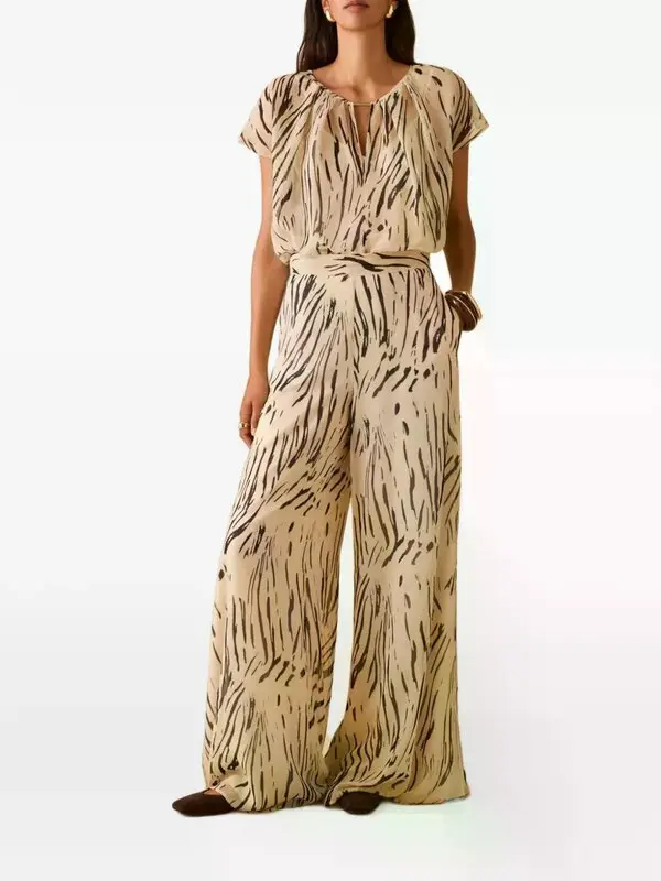 PENNYBLACK Vespa Zebra-print Palazzo Pants