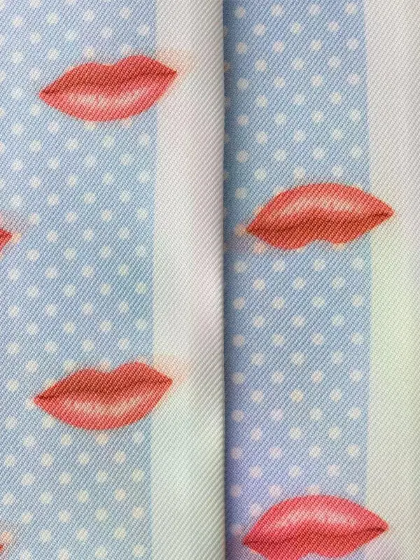 Prada Lips-print Logo-detail Scarf