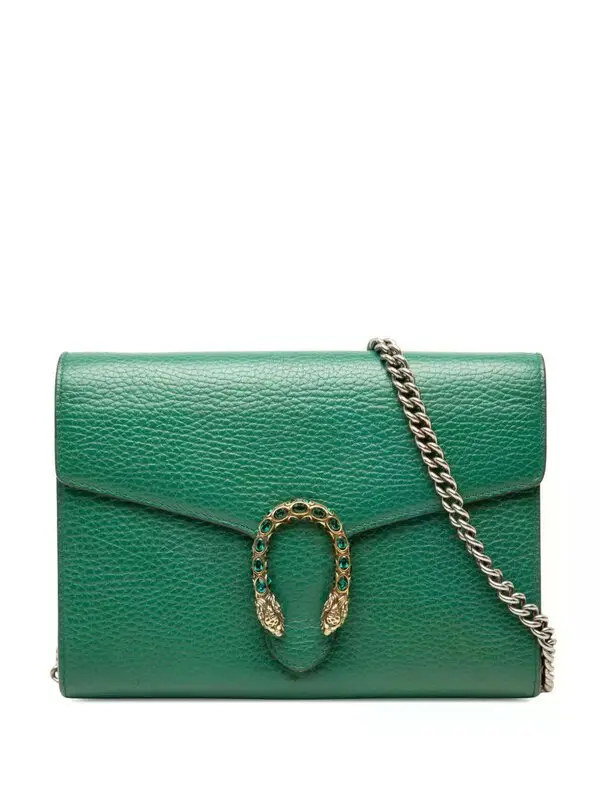 Gucci 2016-2026 Calfskin Dionysus Wallet On Chain Crossbody Bag - Green