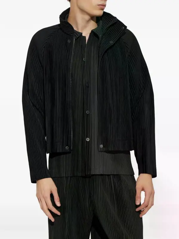 Issey Miyake Pleated High-neck Jacket