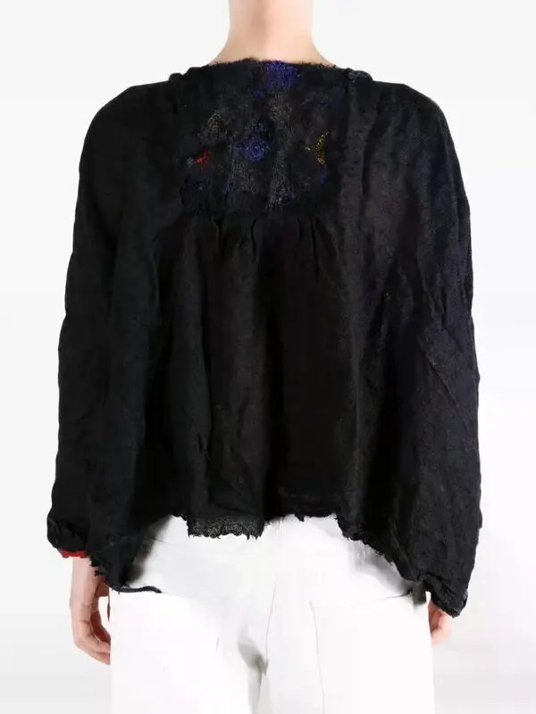 DANIELA GREGIS Smocked Raw-edge Shirt