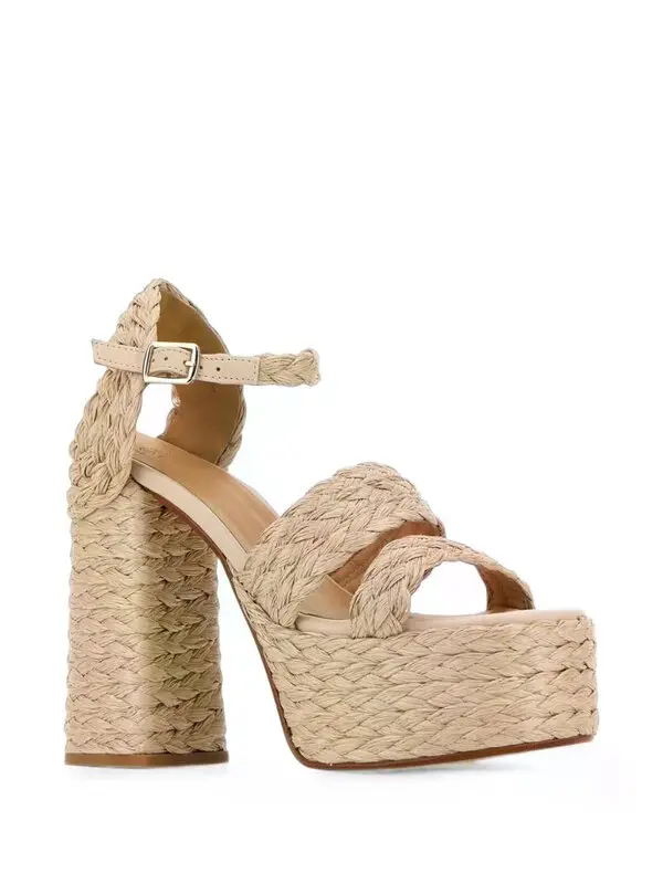 CastaÑer Fresa Braided Raffia Sandals - Neutrals
