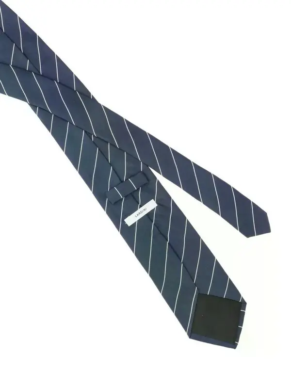 LARDINI Diagonal-stripe Silk Tie
