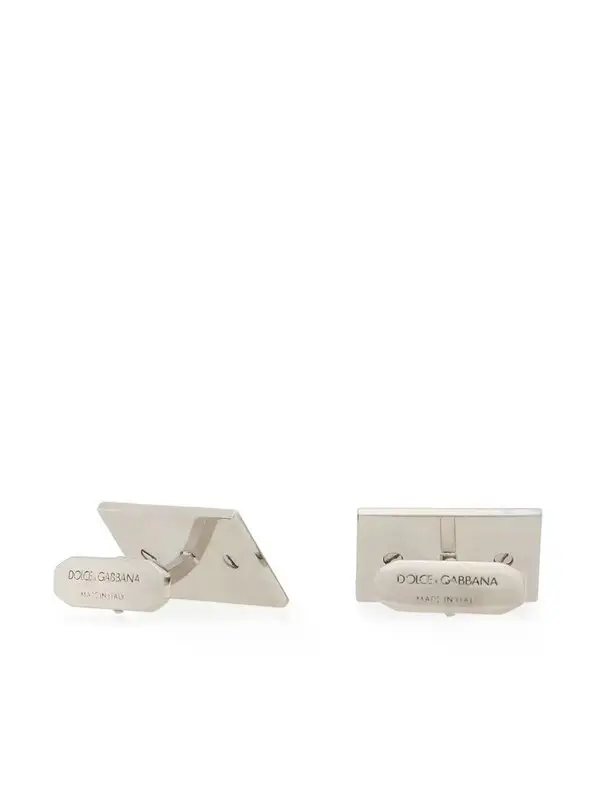 Dolce & Gabbana Logo-engraved Rectangle-shape Cufflinks
