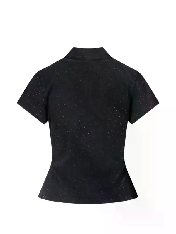 Alexander Wang Crystal-hotfix Polo Top