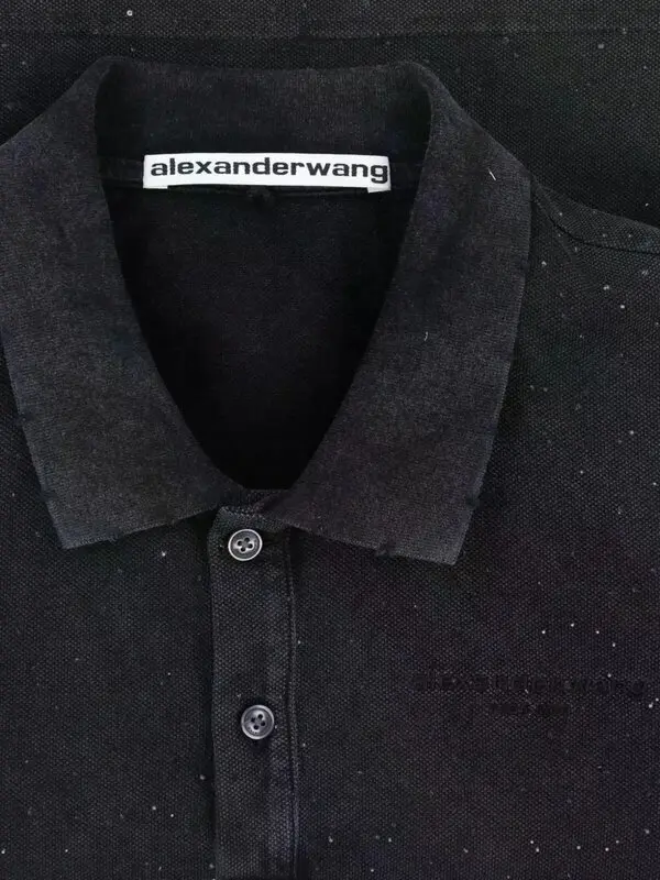 Alexander Wang Crystal-hotfix Polo Top