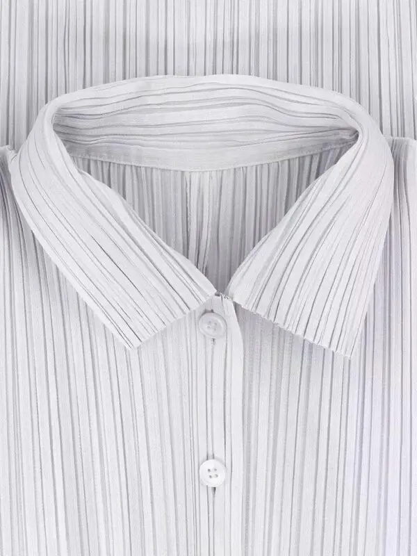 Issey Miyake Pleated Long-sleeve Shirt